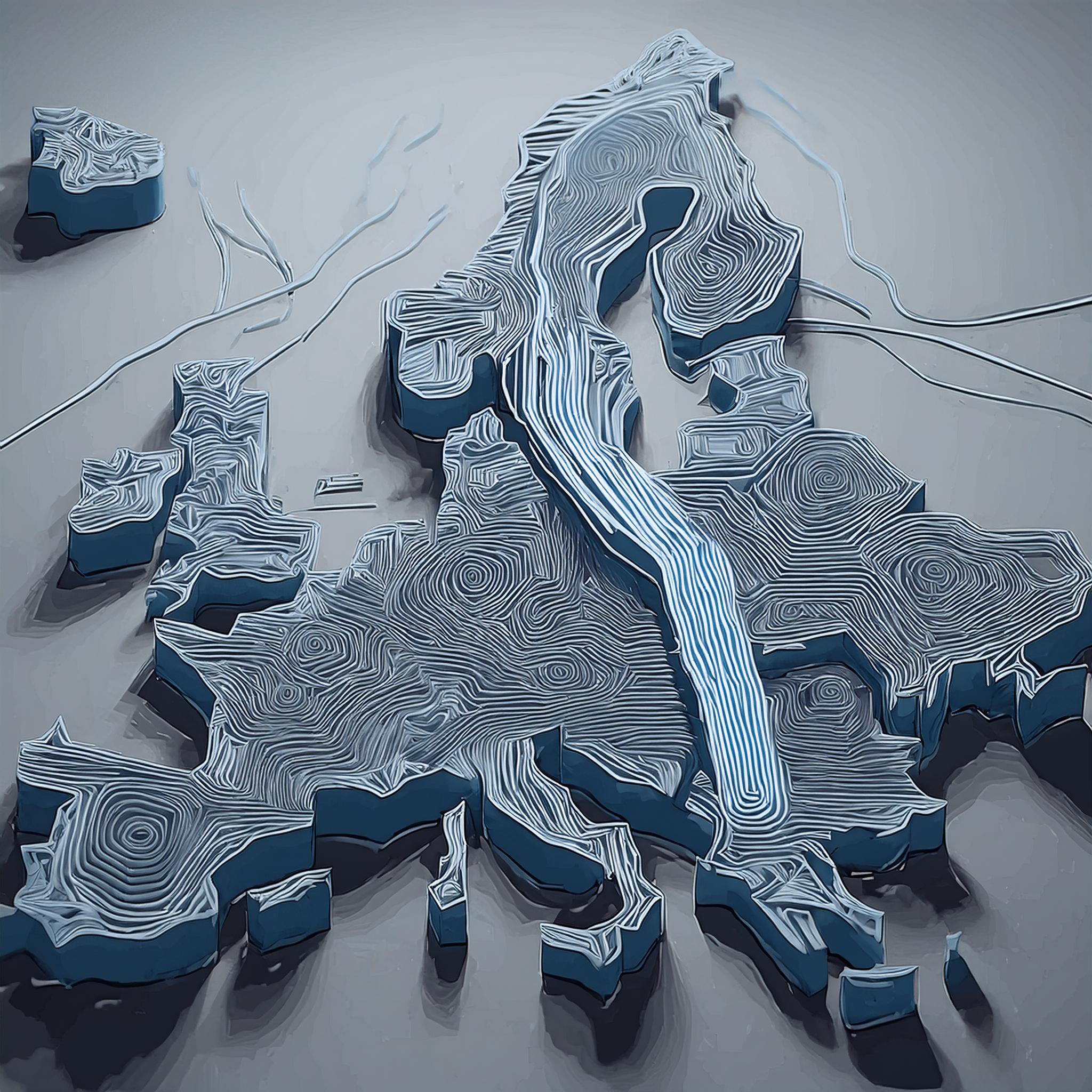 Firefly A greyscale map of Europe with a futuristic, circuit-like ...